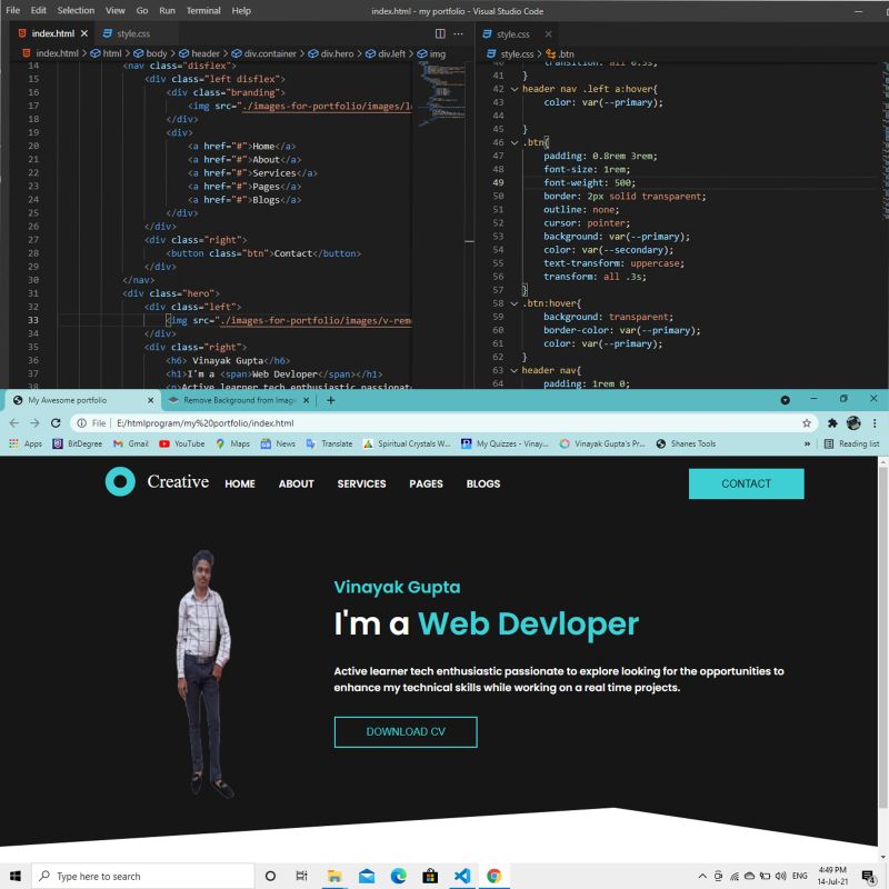 #coding #html #css #portfoliowebsite #portfolio | Vinayak Gupta #coding #html #css #portfoliowebsite #portfolio | Vinayak Gupta
