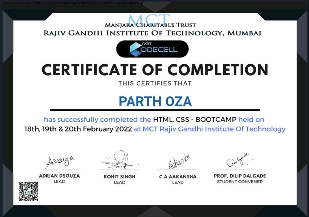 Parth Oza on LinkedIn: #html #css Parth Oza on LinkedIn: #html #css