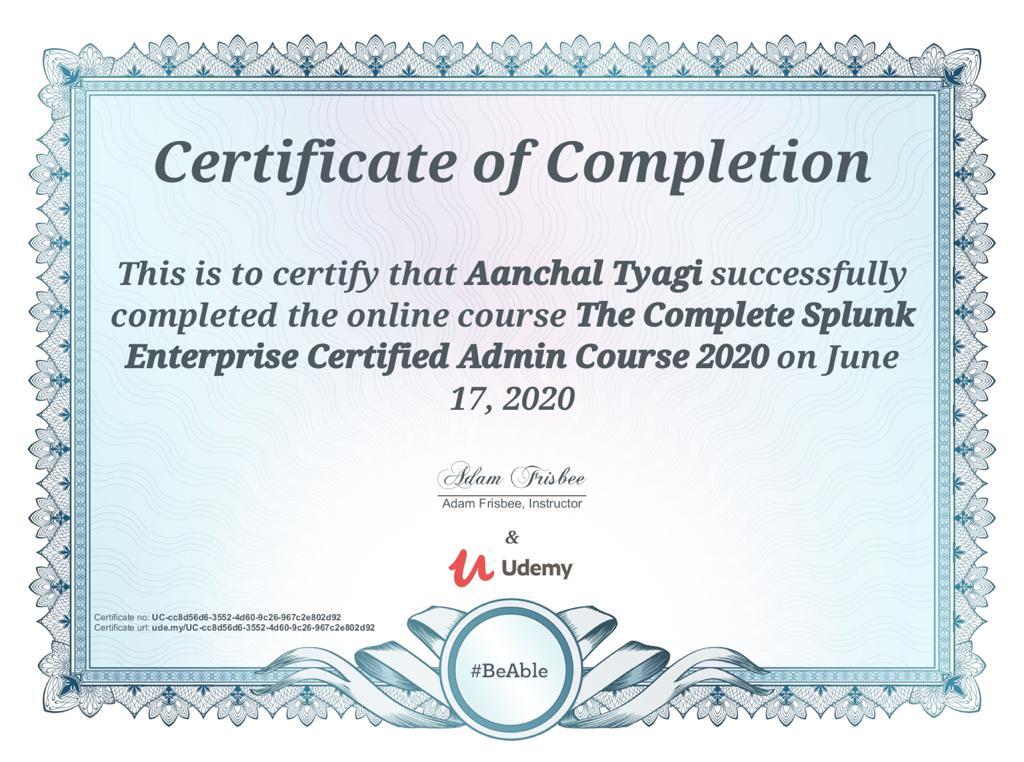 Aanchal Tyagi on LinkedIn: #splunk #learning Aanchal Tyagi on LinkedIn: #splunk #learning