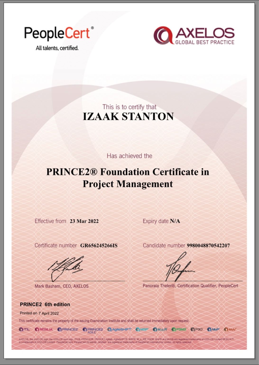 Izaak Stanton on LinkedIn: Delighted to have passed the Prince2 ... Izaak Stanton on LinkedIn: Delighted to have passed the Prince2 ...