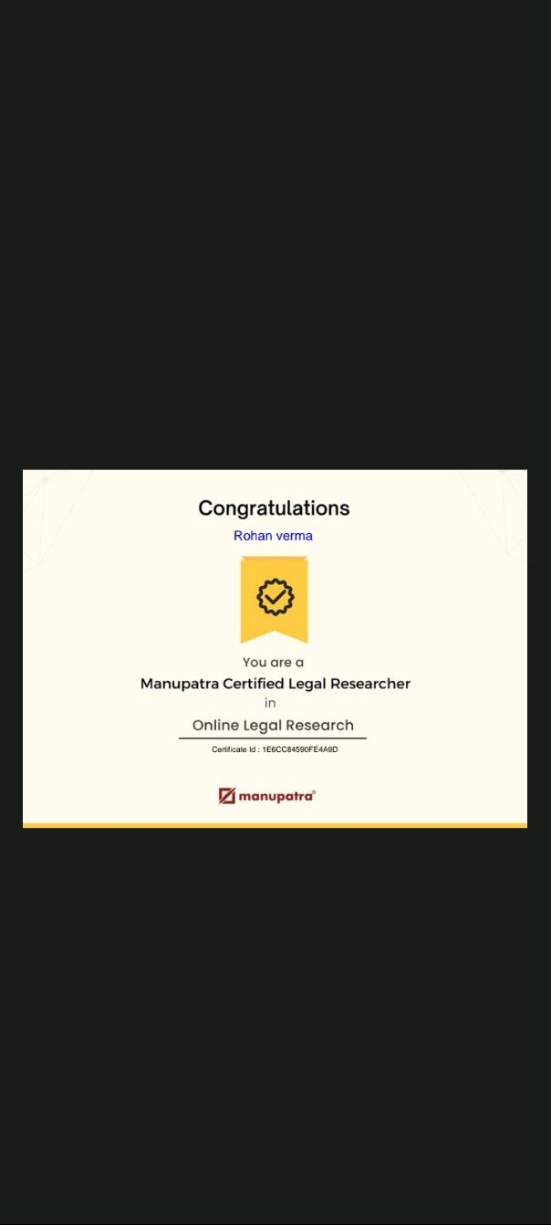 Rohan Verma on LinkedIn: #manupatra Rohan Verma on LinkedIn: #manupatra