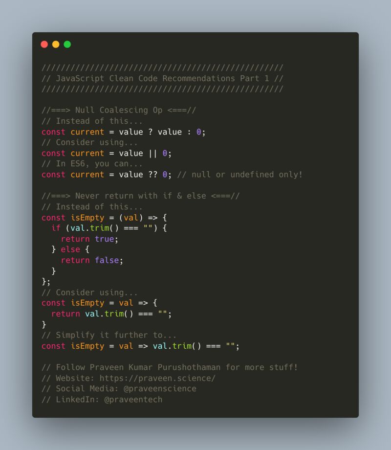 Praveen Kumar Purushothaman auf LinkedIn: #javascript #examples # ... Praveen Kumar Purushothaman auf LinkedIn: #javascript #examples # ...