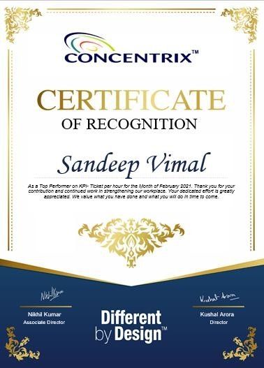 Sandeep Kumar Vimal on LinkedIn: Received a certificate of Best ... Sandeep Kumar Vimal on LinkedIn: Received a certificate of Best ...
