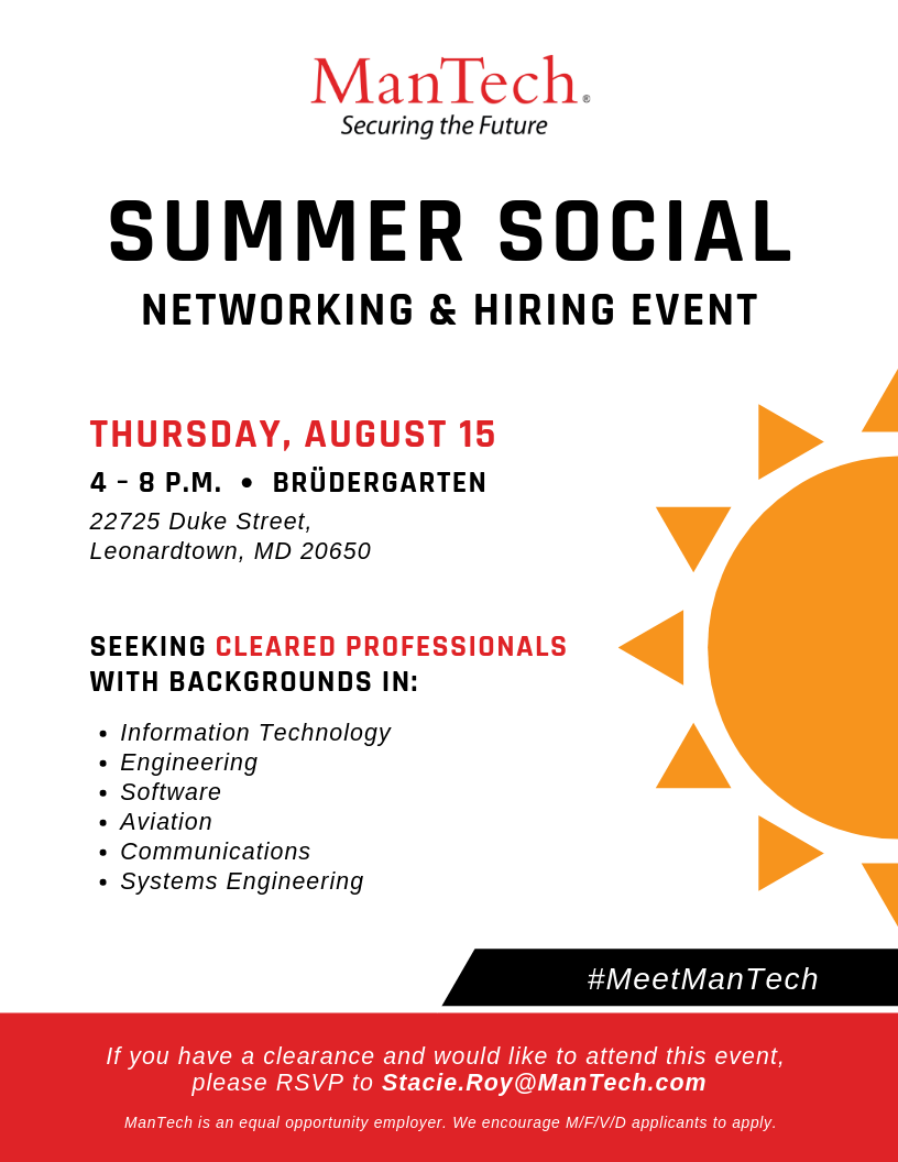 ManTech on LinkedIn: #meetmantech #hiring ManTech on LinkedIn: #meetmantech #hiring