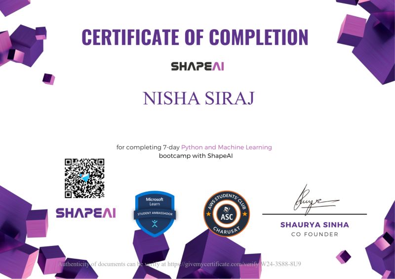 #python #deeplearning #bootcamp #shapeai #community #certificate ... #python #deeplearning #bootcamp #shapeai #community #certificate ...