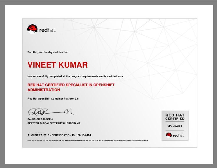 Vineet Kumar on LinkedIn: #administration #hats #devops #openshift | 30 ... Vineet Kumar on LinkedIn: #administration #hats #devops #openshift | 30 ...