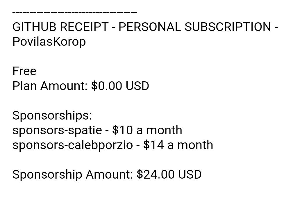 Povilas Korop on LinkedIn: My monthly sponsorship activity on GitHub. Povilas Korop on LinkedIn: My monthly sponsorship activity on GitHub.