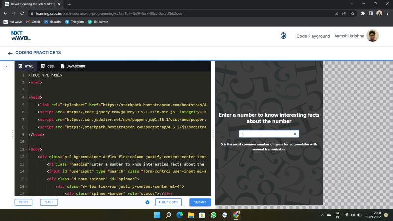 Vamshi krishna Dongari on LinkedIn: #ccbp #nxtwave #javascript # ... Vamshi krishna Dongari on LinkedIn: #ccbp #nxtwave #javascript # ...