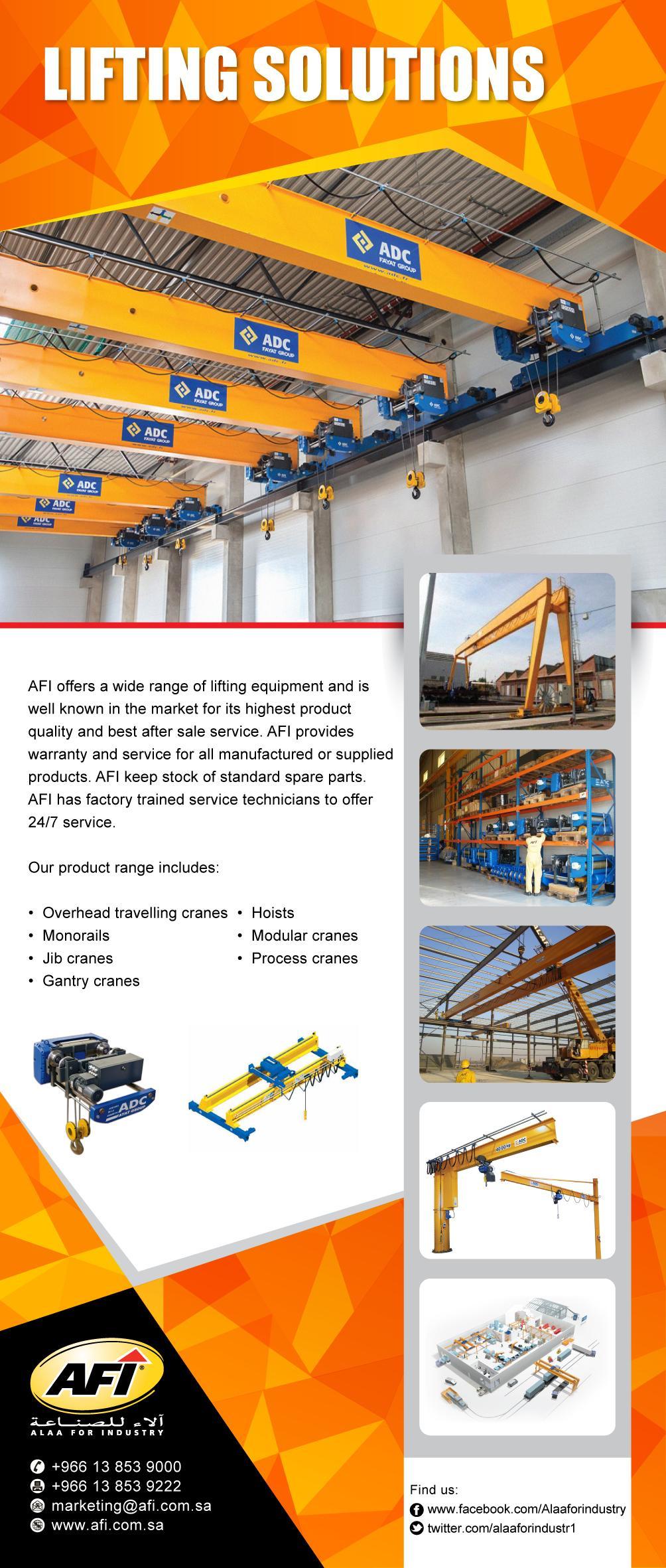 Alaa For Industry (AFI) on LinkedIn: AFI offers a wide range of lifting ... Alaa For Industry (AFI) on LinkedIn: AFI offers a wide range of lifting ...