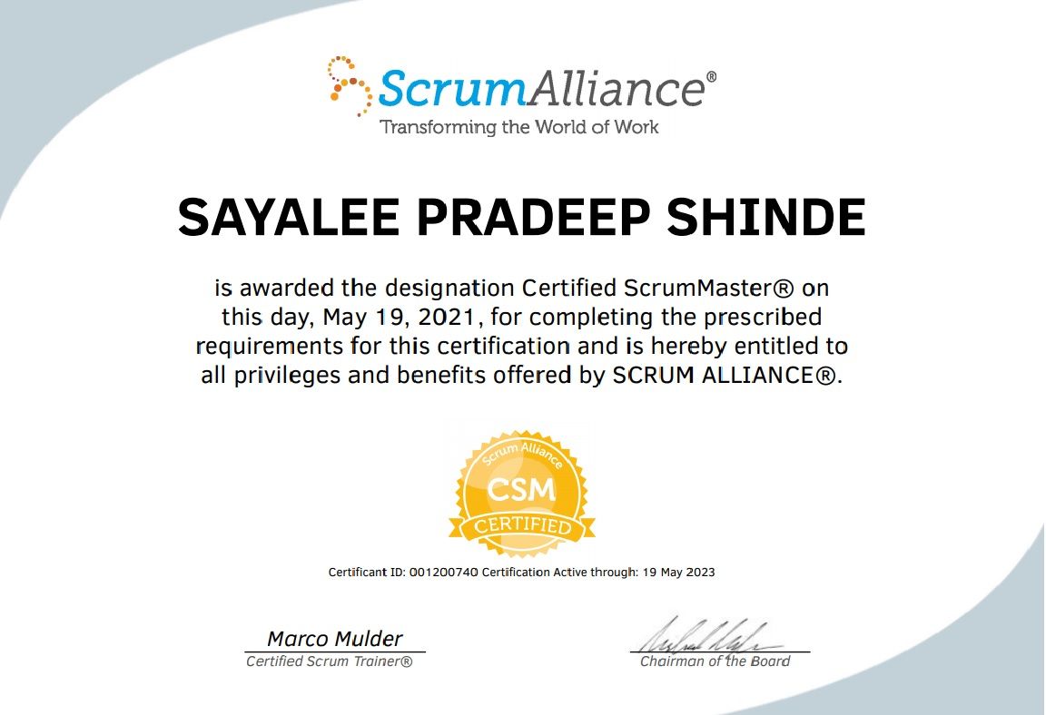 Sayalee Shinde on LinkedIn: #agile #training #scrum #scrummaster # ... Sayalee Shinde on LinkedIn: #agile #training #scrum #scrummaster # ...