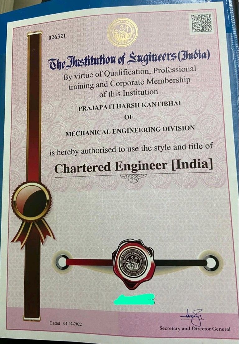 Harsh Prajapati on LinkedIn: #charteredengineer Harsh Prajapati on LinkedIn: #charteredengineer