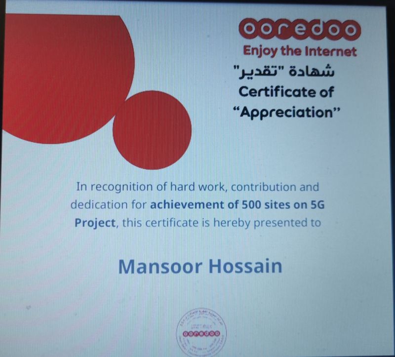 Mansoor Hussain PMI(PMP,ACP), MBA,B.E on LinkedIn: Thank You Ooredoo ... Mansoor Hussain PMI(PMP,ACP), MBA,B.E on LinkedIn: Thank You Ooredoo ...