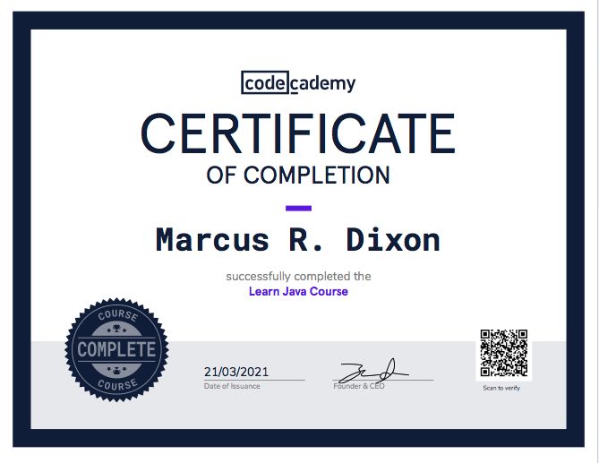 Marcus D. on LinkedIn: Working through this Java exercise helped me to ... Marcus D. on LinkedIn: Working through this Java exercise helped me to ...