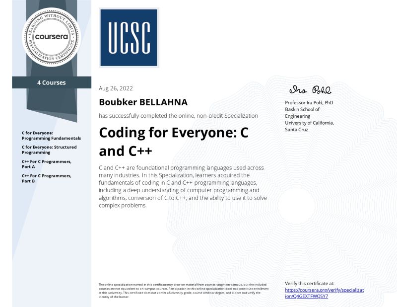 Boubker BELLAHNA on LinkedIn: #coursera #cprogramming #cpp Boubker BELLAHNA on LinkedIn: #coursera #cprogramming #cpp