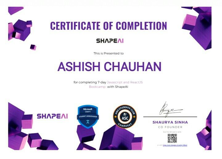 Ashish Chauhan on LinkedIn: #javascript #reactjs #shapeai Ashish Chauhan on LinkedIn: #javascript #reactjs #shapeai
