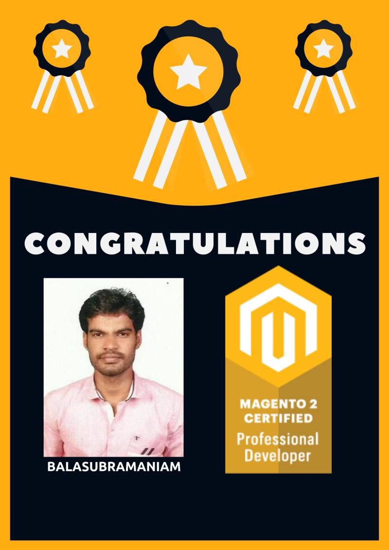 Mohan Natarajan on LinkedIn: #magento2 #magento2 #certification # ... Mohan Natarajan on LinkedIn: #magento2 #magento2 #certification # ...