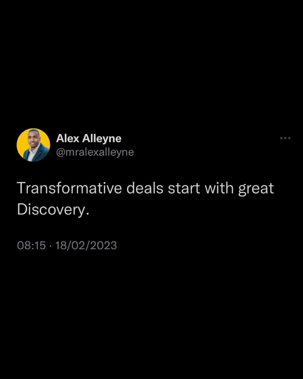 Ask compelling questions. | Alex Alleyne Ask compelling questions. | Alex Alleyne