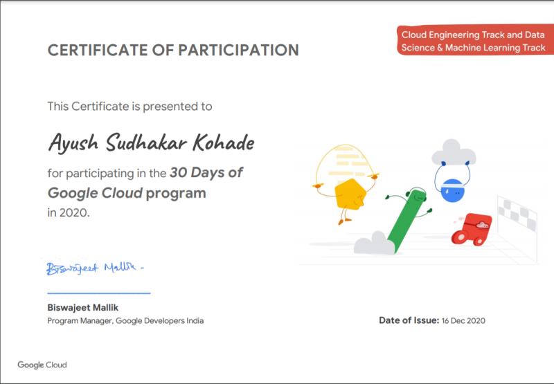 Ayush Kohade on LinkedIn: #30daysofgooglecloud #datascience # ... Ayush Kohade on LinkedIn: #30daysofgooglecloud #datascience # ...