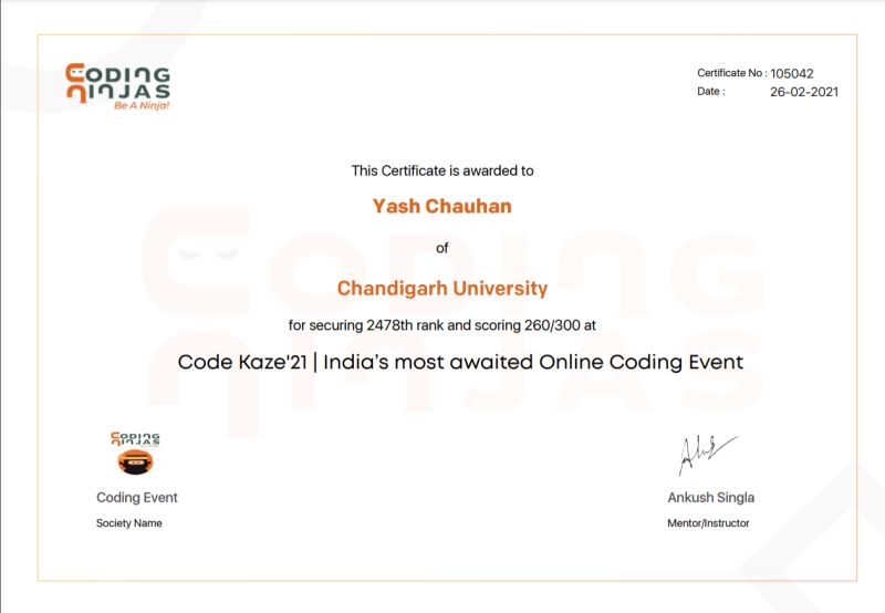 Yash Chauhan on LinkedIn: Final Round 1 CodeKaze BY Coding Ninja Yash Chauhan on LinkedIn: Final Round 1 CodeKaze BY Coding Ninja