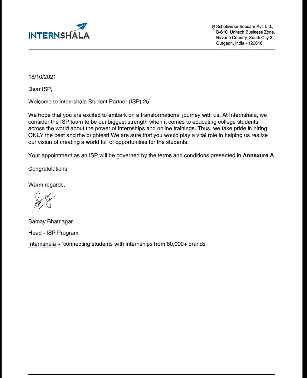 Shubham Mohod on LinkedIn: #internshala #opportunity #studentpartner Shubham Mohod on LinkedIn: #internshala #opportunity #studentpartner