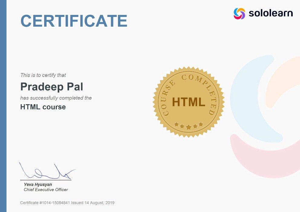 Pradeep P. on LinkedIn: #html #sololearn #course Pradeep P. on LinkedIn: #html #sololearn #course