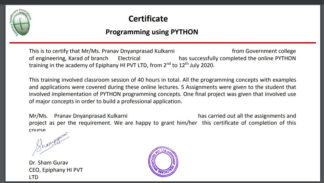 Pranav Kulkarni on LinkedIn: #python #gcek #pythonprogramming Pranav Kulkarni on LinkedIn: #python #gcek #pythonprogramming