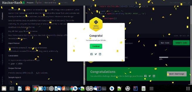 #finally I'm complete 5️⃣ ⭐⭐⭐⭐⭐ python profile on #hackerrank ... #finally I'm complete 5️⃣ ⭐⭐⭐⭐⭐ python profile on #hackerrank ...