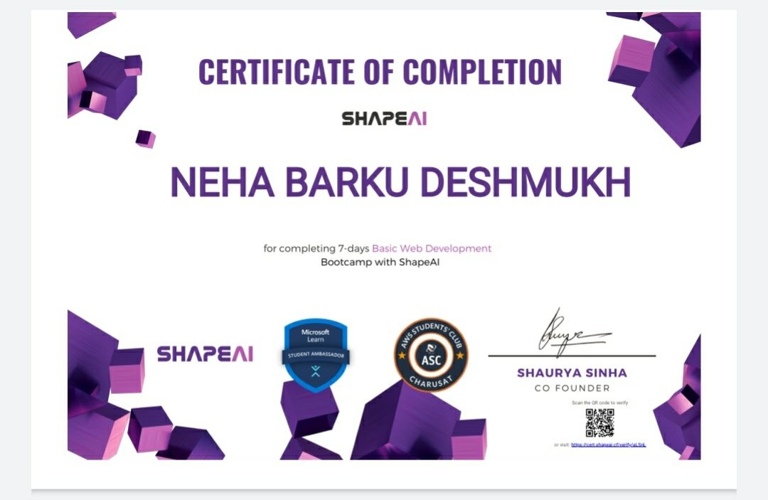 Neha Deshmukh on LinkedIn: #javascript #html #css #webdevelopment # ... Neha Deshmukh on LinkedIn: #javascript #html #css #webdevelopment # ...