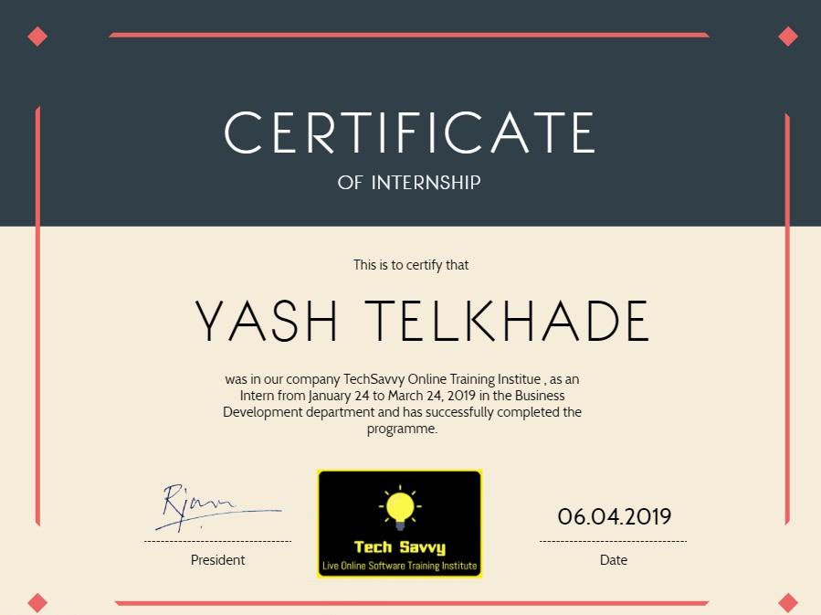 Yash Telkhade on LinkedIn: #internship #businessdevelopment #python # ... Yash Telkhade on LinkedIn: #internship #businessdevelopment #python # ...