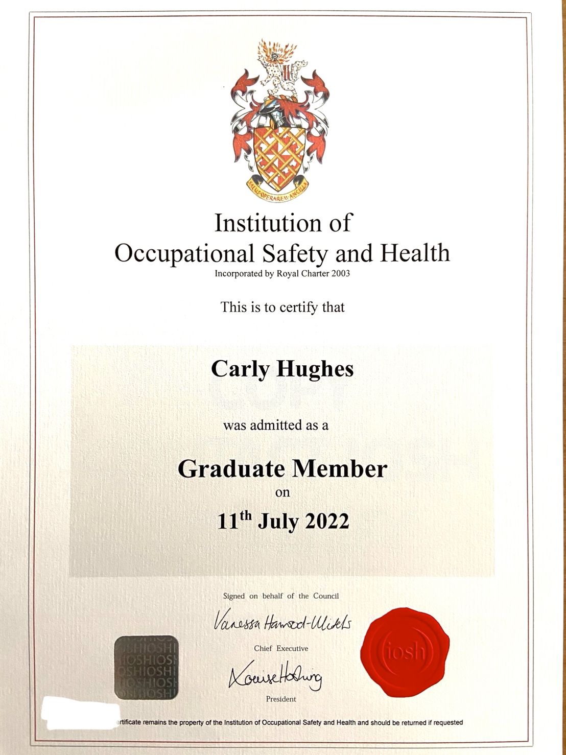 Carly Hughes CMIOSH on LinkedIn: #iosh #gradiosh #healthandsafety # ... Carly Hughes CMIOSH on LinkedIn: #iosh #gradiosh #healthandsafety # ...