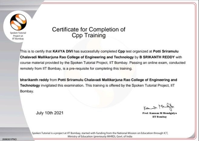 Kavya Divi on LinkedIn: #cpp Kavya Divi on LinkedIn: #cpp