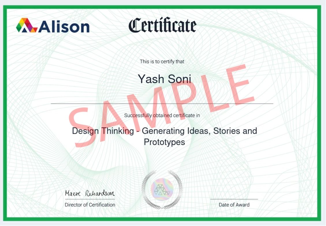 Yash Soni on LinkedIn: #certificate #designeducation #innovation Yash Soni on LinkedIn: #certificate #designeducation #innovation