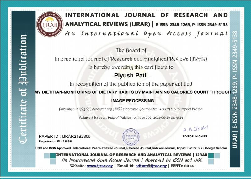 Piyush Patil on LinkedIn: This is the certificate for my B.E. Project ... Piyush Patil on LinkedIn: This is the certificate for my B.E. Project ...