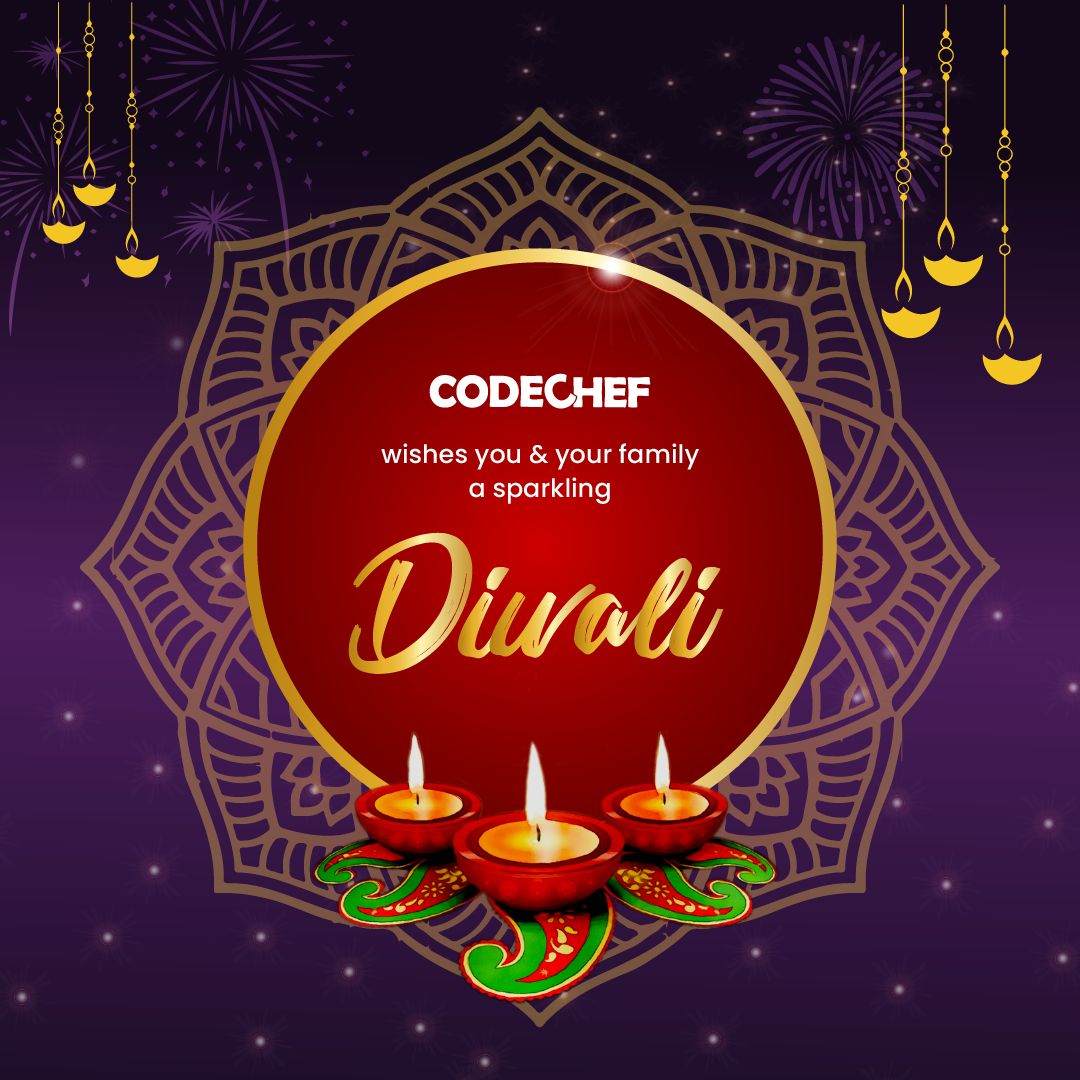 CodeChef on LinkedIn: #codechef #diwali2021 CodeChef on LinkedIn: #codechef #diwali2021