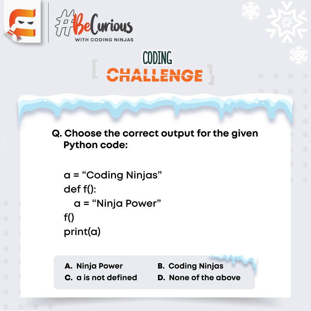 Coding Ninjas on LinkedIn: #codingchallenge #codechallenge #coders # ... Coding Ninjas on LinkedIn: #codingchallenge #codechallenge #coders # ...