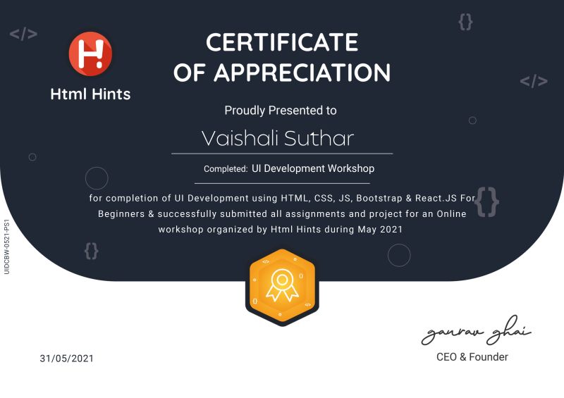 Vaishali Suthar on LinkedIn: #html #html5 #css #css3 #bootstrap # ... Vaishali Suthar on LinkedIn: #html #html5 #css #css3 #bootstrap # ...