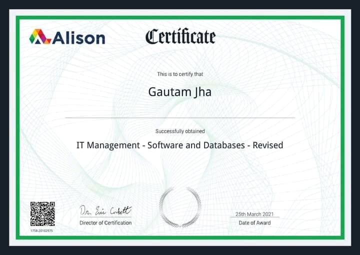 Gautam Jha on LinkedIn: #success #internship2021 #internship Gautam Jha on LinkedIn: #success #internship2021 #internship