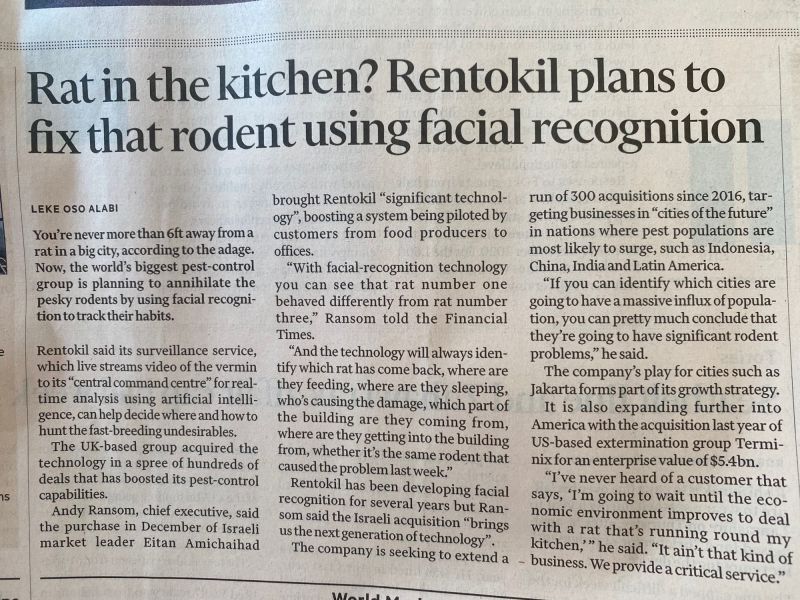 Ray Eitel-Porter on LinkedIn: Ray in the kitchen? Rentokil plans to fix ... Ray Eitel-Porter on LinkedIn: Ray in the kitchen? Rentokil plans to fix ...