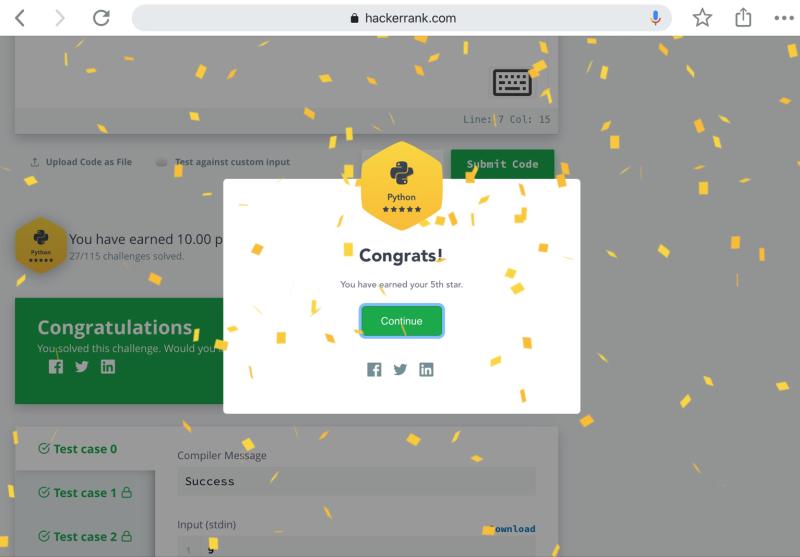 Fatema-E- Jannat on LinkedIn: #hackerrank #badge #python #coding # ... Fatema-E- Jannat on LinkedIn: #hackerrank #badge #python #coding # ...