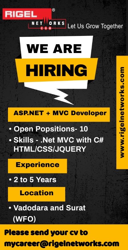 parth sadhu on LinkedIn: #hiring #dotnetmvcdeveloper #html #css # ... parth sadhu on LinkedIn: #hiring #dotnetmvcdeveloper #html #css # ...