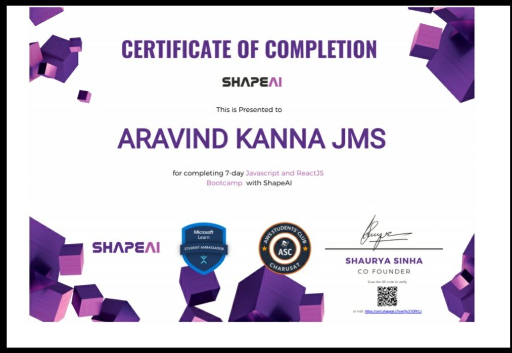 Aravind Kanna J M S on LinkedIn: #reactjs #javascript #learning # ... Aravind Kanna J M S on LinkedIn: #reactjs #javascript #learning # ...