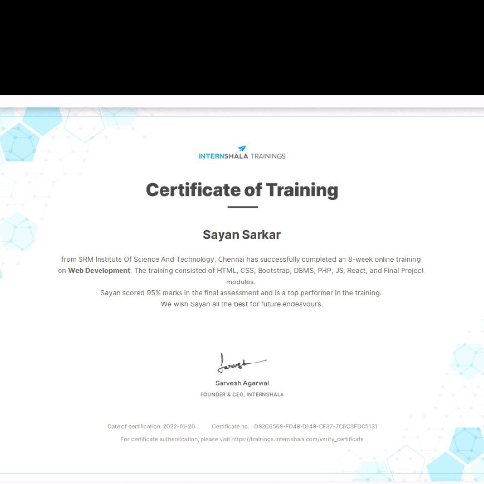 SAYAN SARKAR on LinkedIn: #connections #internshala #internshala # ... SAYAN SARKAR on LinkedIn: #connections #internshala #internshala # ...