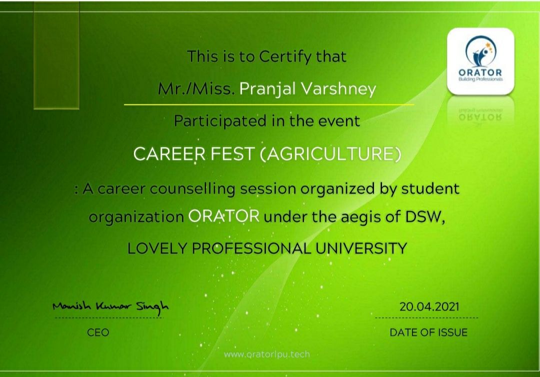 Pranjal Varshney on LinkedIn: #careerfest #lpu Pranjal Varshney on LinkedIn: #careerfest #lpu