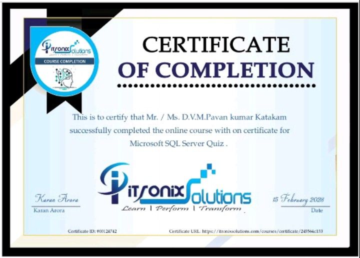 Pavan Kumar Katakam on LinkedIn: #microsoft #sql #bbabapbsc Pavan Kumar Katakam on LinkedIn: #microsoft #sql #bbabapbsc
