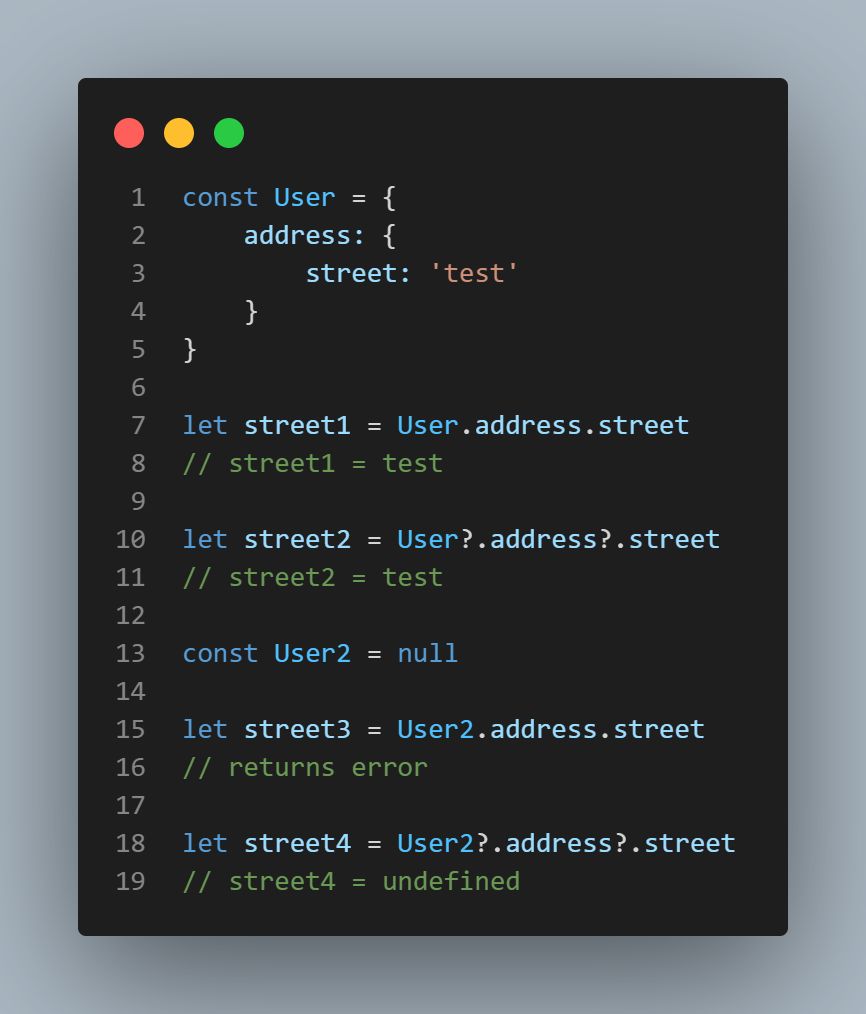 Ali Mosavian on LinkedIn: Optional chaining in JS: Optional chaining in ... Ali Mosavian on LinkedIn: Optional chaining in JS: Optional chaining in ...