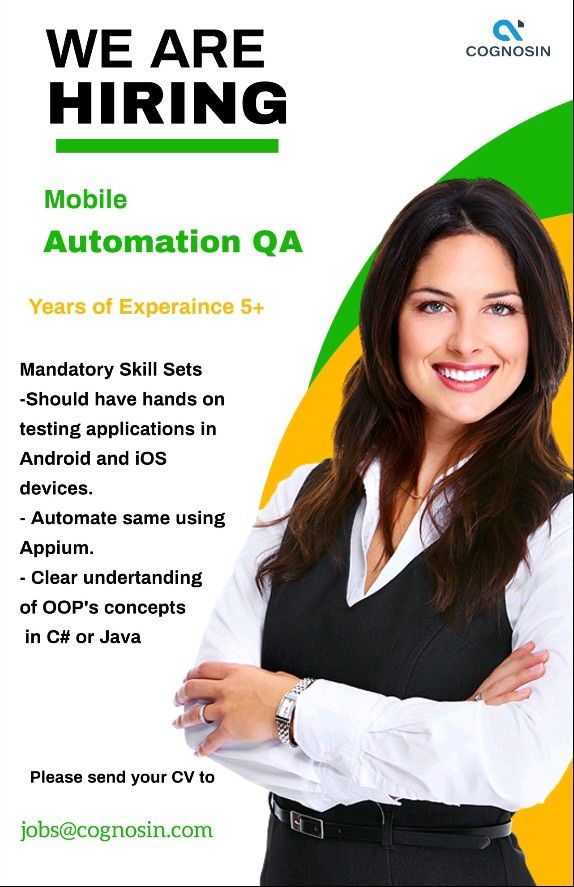 Cognosin Pvt Ltd on LinkedIn: #automationtesting #mobileautomation #appium Cognosin Pvt Ltd on LinkedIn: #automationtesting #mobileautomation #appium