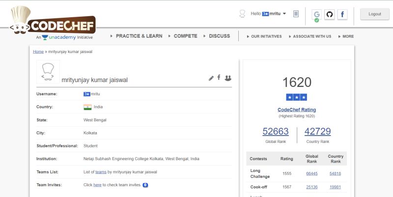 Mrityunjay Jaiswal on LinkedIn: #codechef #competitiveprogramming Mrityunjay Jaiswal on LinkedIn: #codechef #competitiveprogramming
