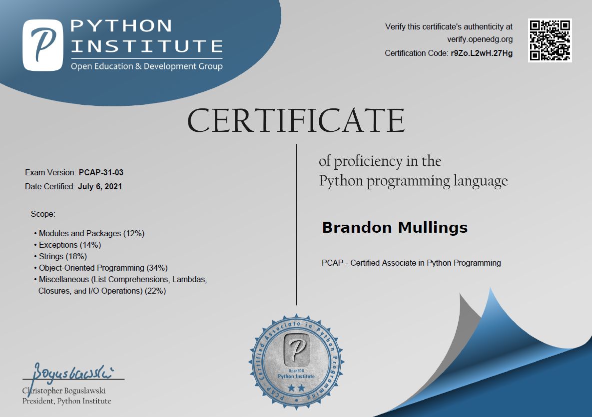Brandon Mullings on LinkedIn: #python Brandon Mullings on LinkedIn: #python