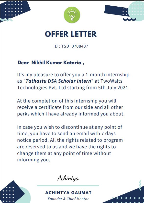 Nikhil Kumar Kataria on LinkedIn: #intern #opportunity #internship # ... Nikhil Kumar Kataria on LinkedIn: #intern #opportunity #internship # ...