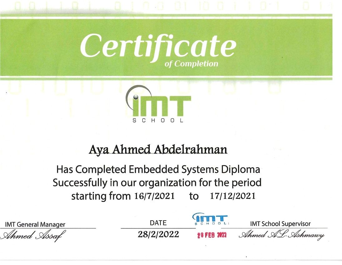Aya Ahmed on LinkedIn: #programming #imt #embedded #embeddedc #project ... Aya Ahmed on LinkedIn: #programming #imt #embedded #embeddedc #project ...